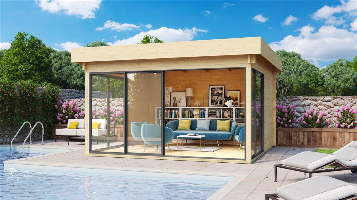 Multifunctional cabin with a terrace - ultimate garden house