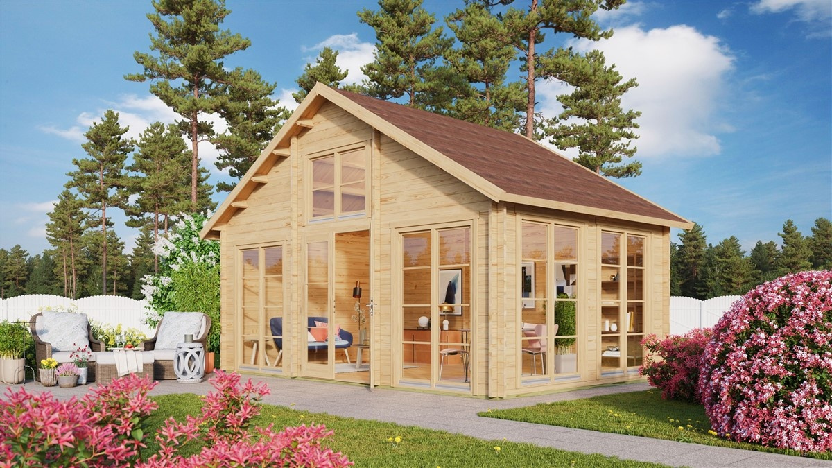 Luxurious Family Retreat Log Cabin BERN 70 | Spacious Timber House Ireland