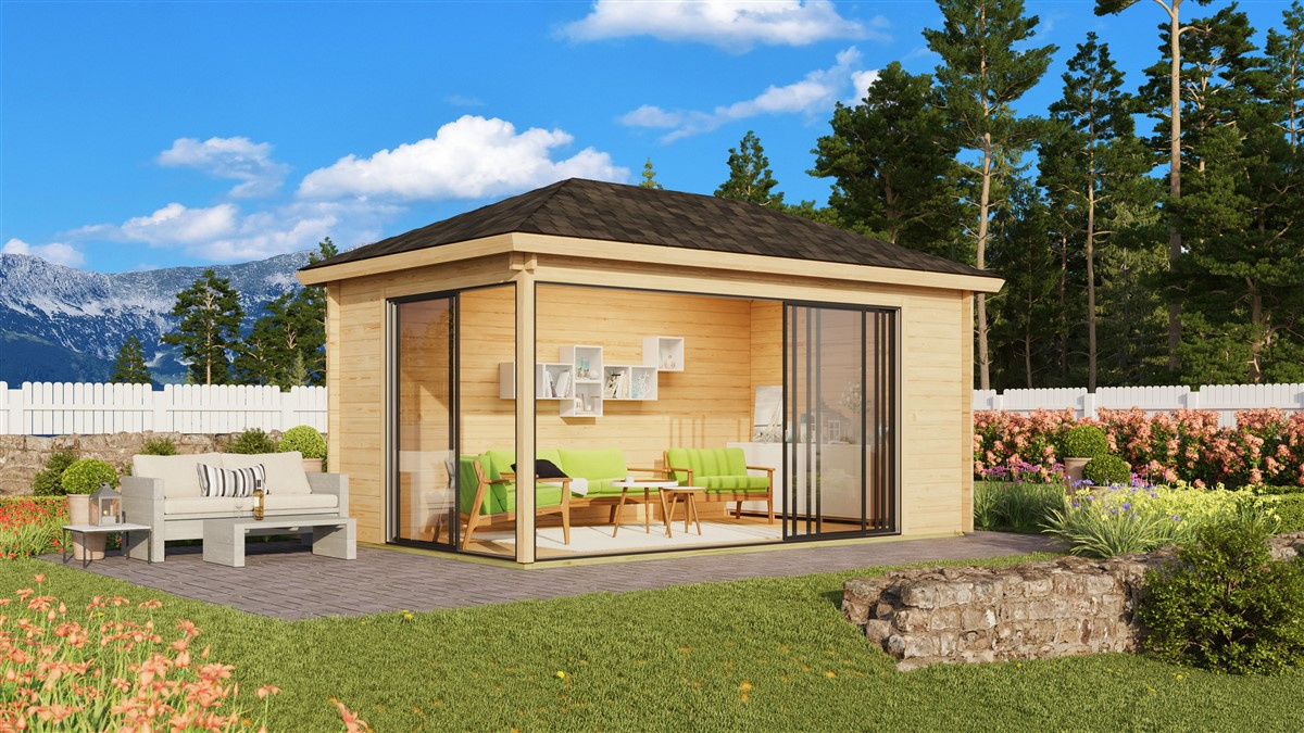 Nice and simple corner pavilion ALU 44 - enjoy and relax!